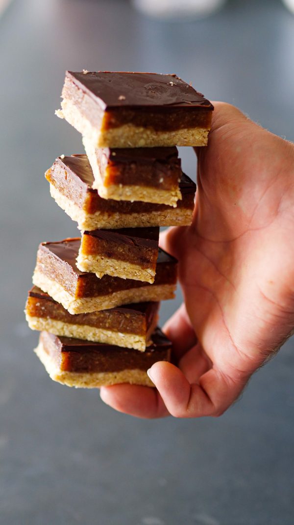 Raw Vegan Snickers Slice Recipe - Bondi Harevst