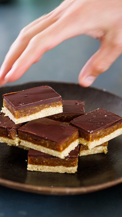 Raw Vegan Snickers Slice Recipe - Bondi Harevst