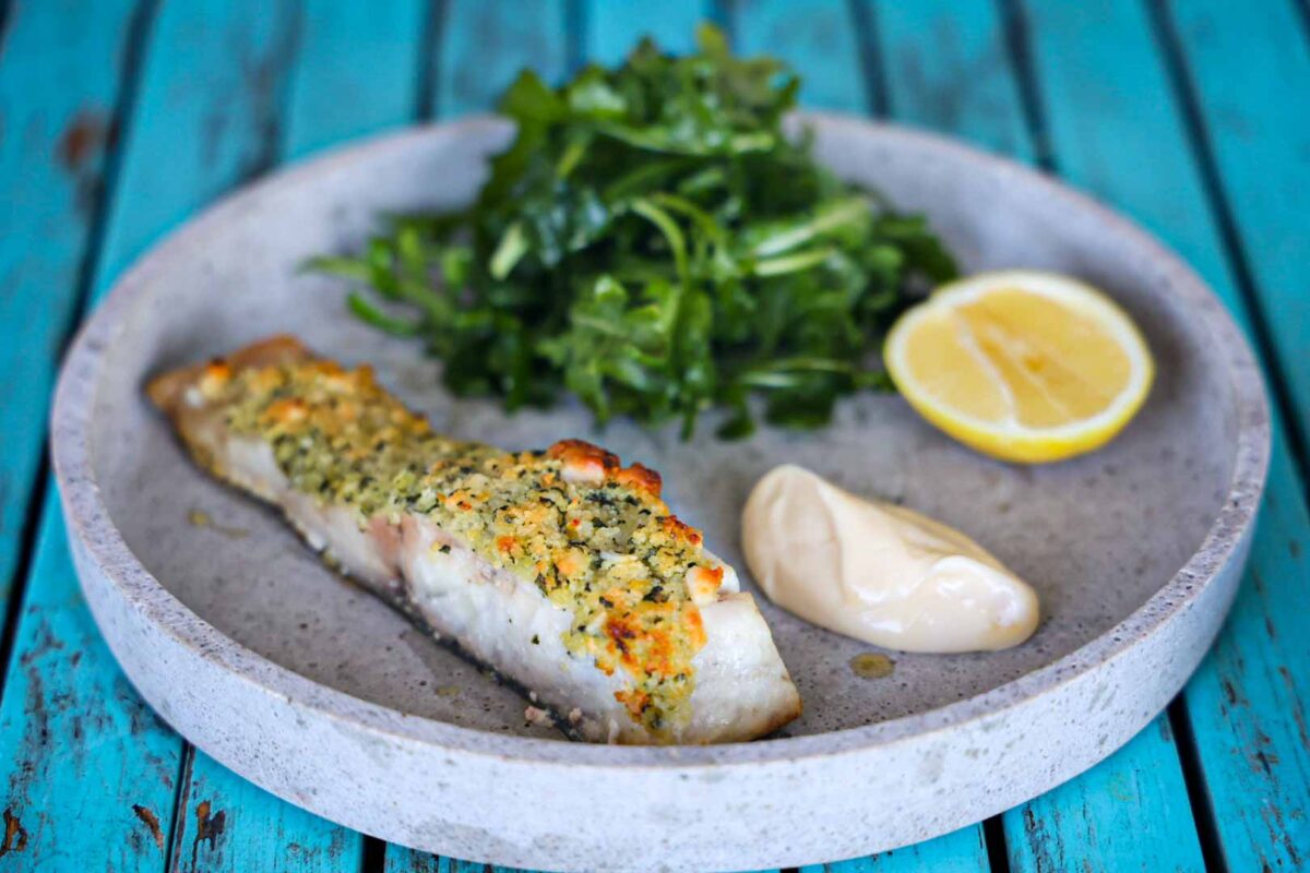 Macadamia crusted barramundi fillet recipe